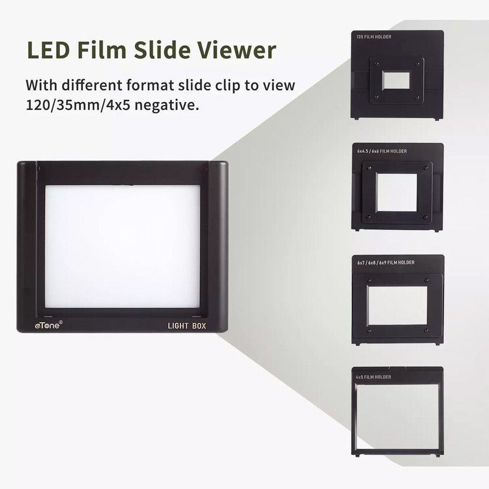 For 135 120 4X5 Slide Film Negative Viewer Digital Film Scanner Light ...