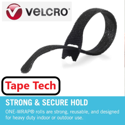VELCRO® GENUINE ONE-WRAP Ties Double Sided Hook & Loop Reusable ...