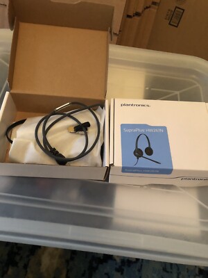 Plantronics SupraPlus HW261N-DC Dual Channel Headset, Black | eBay