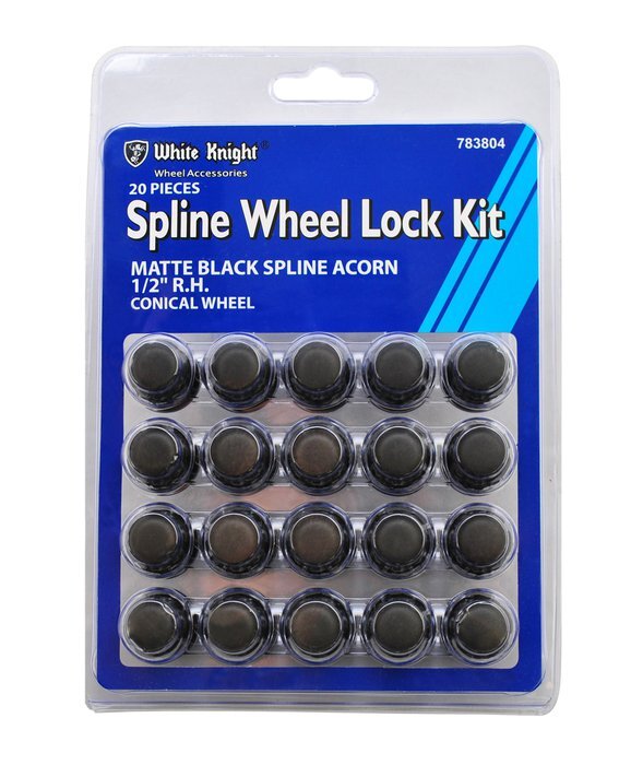 White Knight 783804 Spline Wheel Lock Kit 1/2" R.H. Conical Wheel 20 ...