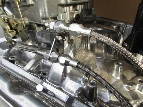 STAINLESS STEEL THROTTLE, 727 KICK DOWN CABLE AND BRACKET KIT #6054 ...