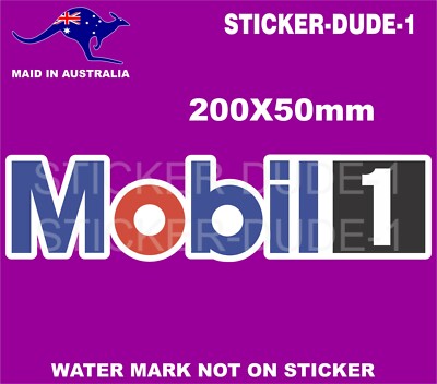 MOBIL 1 STICKER 200x50mm BATHURST V8 SUPER CAR MANCAVE WELDER BEER ...