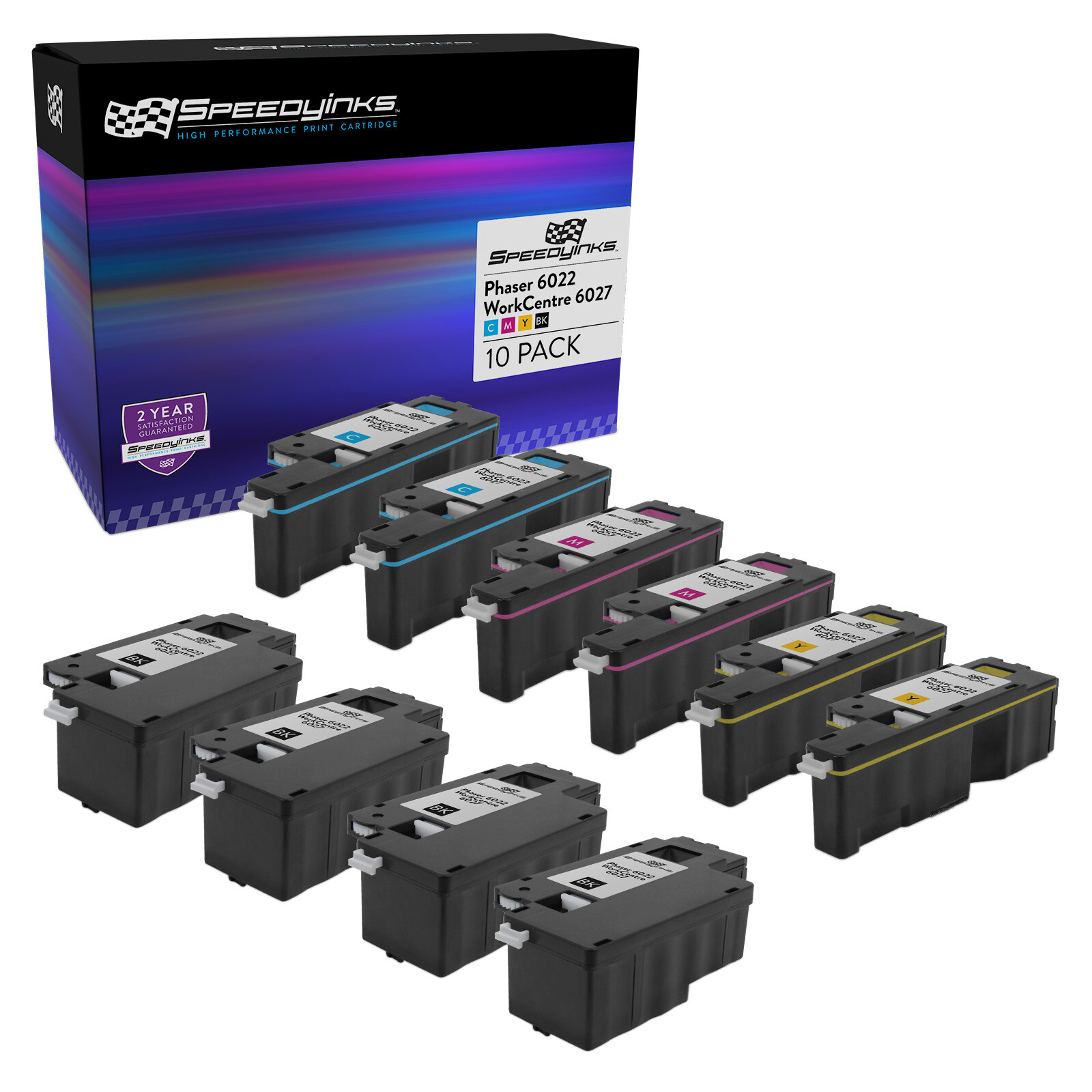 10pk for Xerox Phaser WorkCentre 6022 6027 Black Cyan Magenta Yellow ...