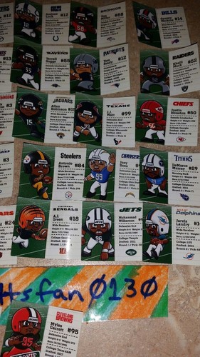 NFL FOOTBALL TEENYMATES SERIES 6 COMPLETE SET OF 32 PLAYER PROFILE ...