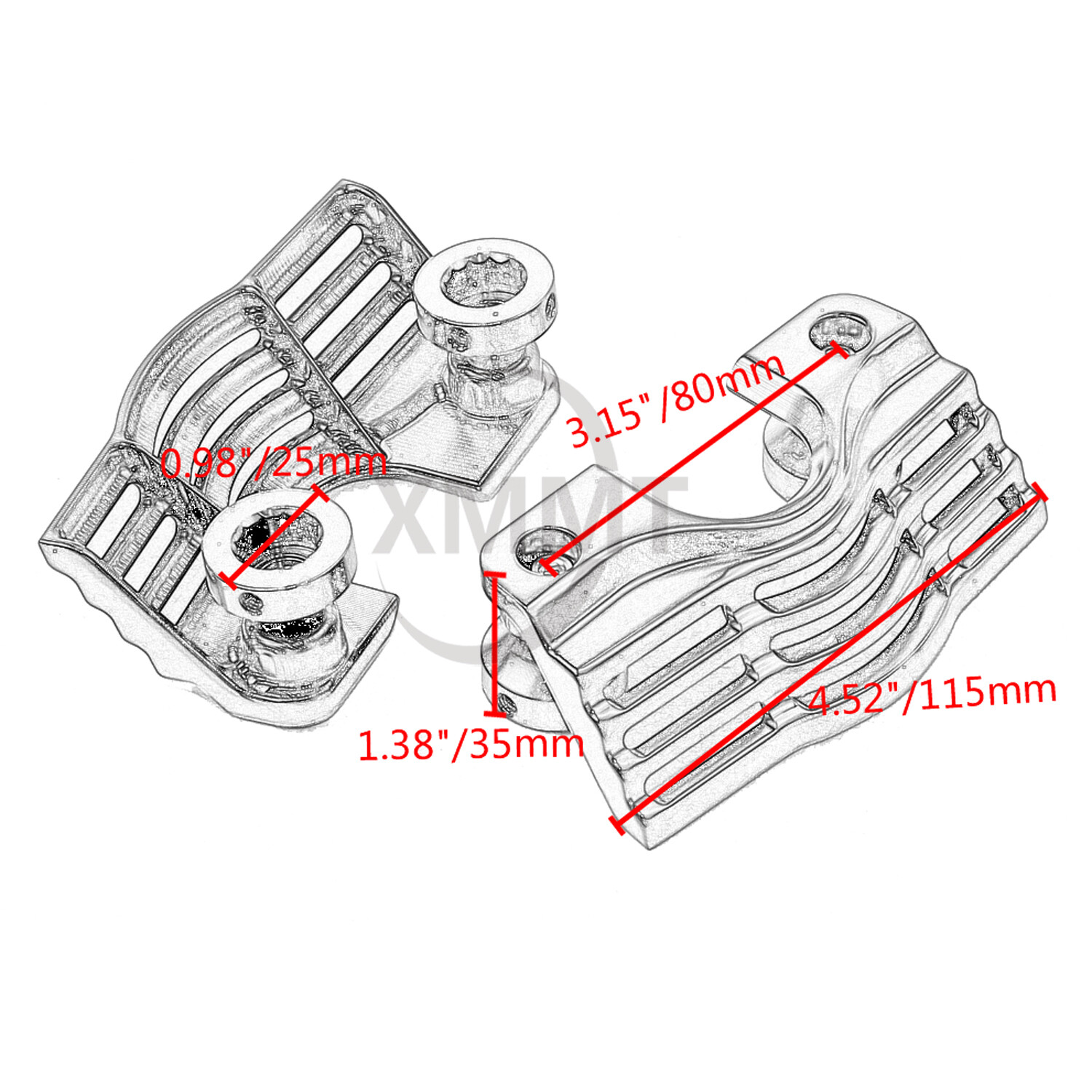 Chrome Finned Slotted Head Bolt Spark Plug Covers For Harley Touring ...