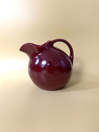 Vintage Red Hall Style Midcentury Modern Ceramic Bowl / Pitcher | eBay