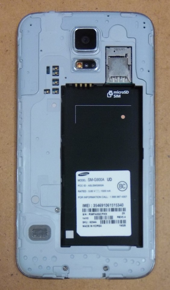 Samsung Galaxy S5 SM-G900A - Black ( AT&T ) 4G VoLTE Android Smartphone ...