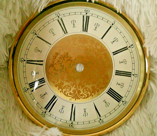 Clock Face Brass Hinged Bezel W/Convex Glass West Germany 6.25 ...