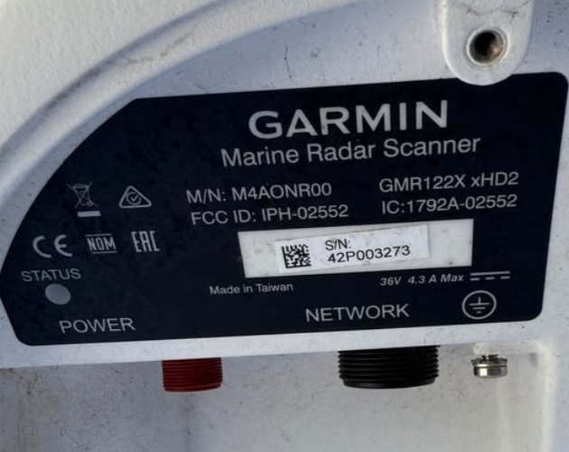 Garmin GMR 122X xHD2 Marine Open Array Radar Scanner 12KW 4' Antenna ...