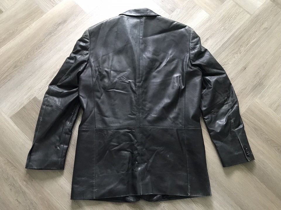 Hugo Boss Leather Jacket Lambs Leather Nappa 44 R Sport Coat Blazer ...