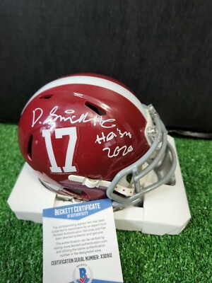 Devonta Smith 2020 Heisman Autographed Alabama Mini Football Helmet ...