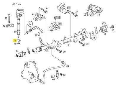 A0289972648 MERCEDES 611 639 640 668 750 SEALING RING AT NOZZLE GENUINE ...