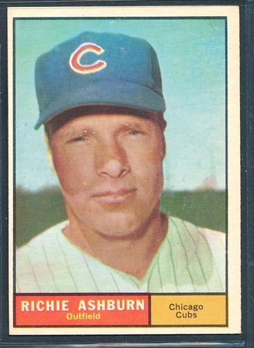 1961 Topps #88: RICHIE ASHBURN "Chicago Cubs" ~ EX-MT | eBay