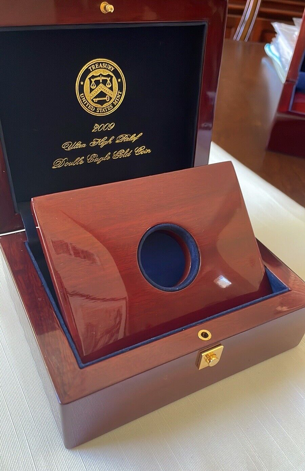 2009 Ultra High Relief double Eagle Gold Coin Display storage Case Box ...