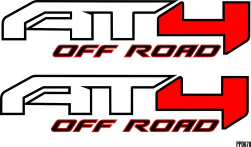 *AT4 Off Road CUSTOM WHITE Bed Fender Decals (2019-2022) GMC SIERRA GM ...
