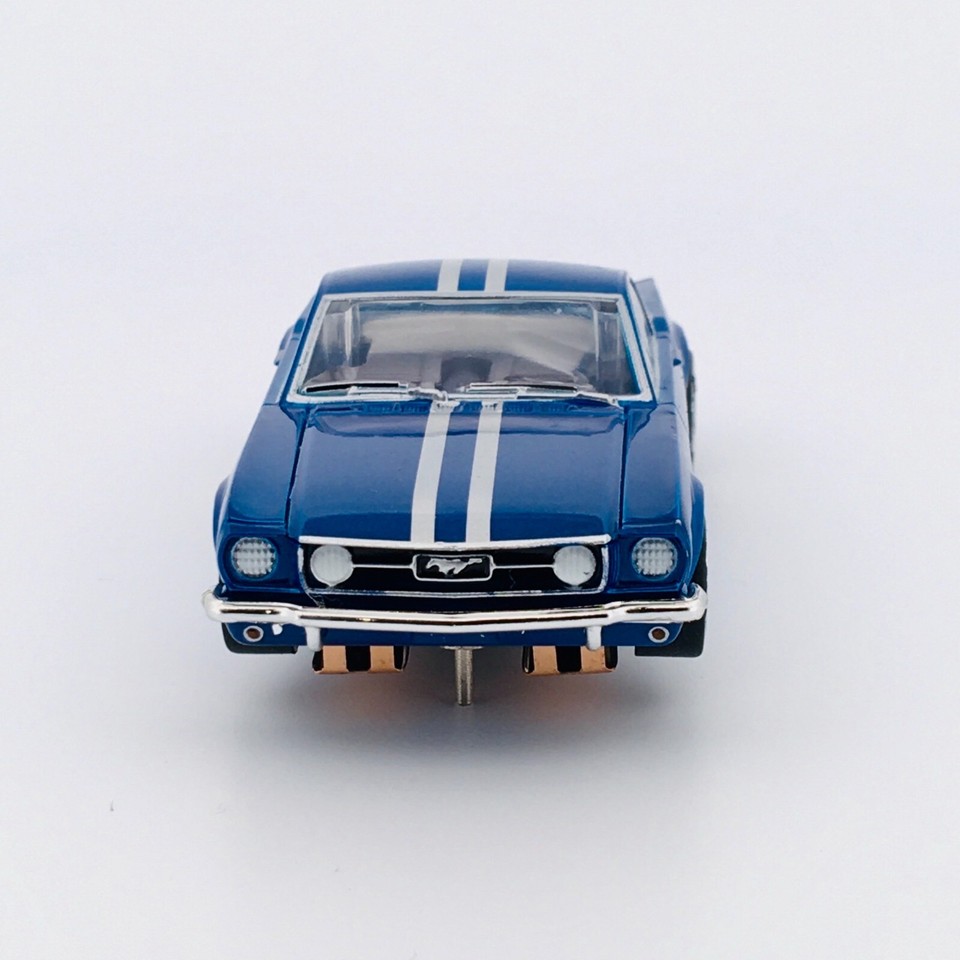AFX Ford Mustang Fastback, Candy Apple Blue, Chrome Wheels, Mega G+ ...
