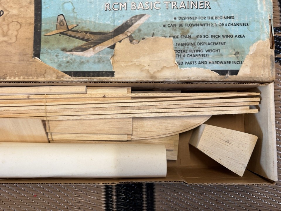 Vintage Bridi RCM Basic Trainer RC Wood Airplane Kit VTG 50” WS Glow | eBay
