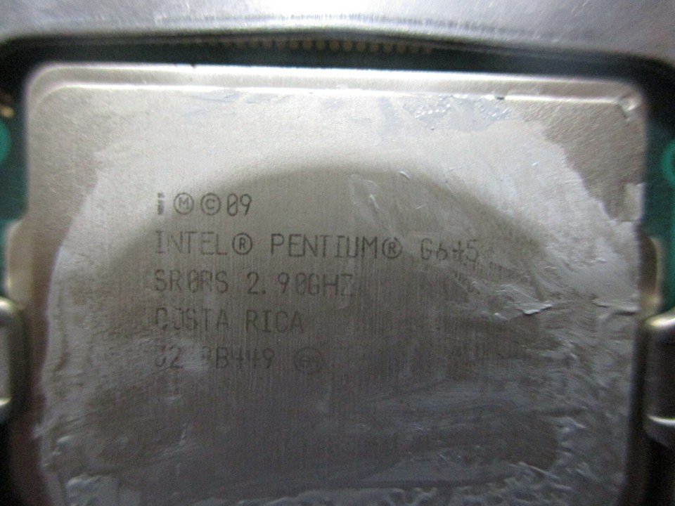 Intel Desktop Motherboard DH61HO w /Intel Pentium G645 SR0RS Cpu w/ I/O ...