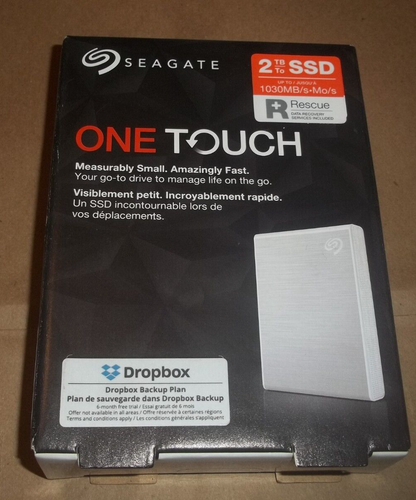 2TB Seagate One Touch External SSD Black Secure External Drive USB 3.0 ...