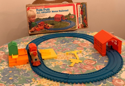 Vintage 1976 Mattel Putt Putt All Aboard Motor Railroad Train Wood ...
