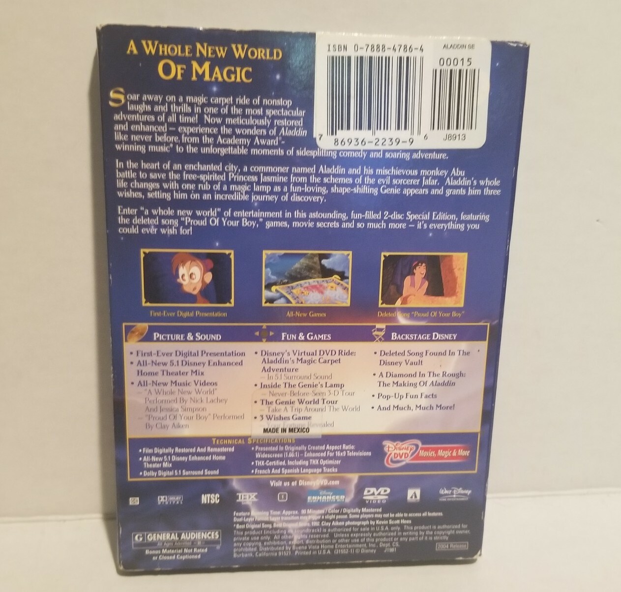 Aladdin (Blu-ray/DVD, 2015, 2-Disc Set, Diamond Edition) for sale ...