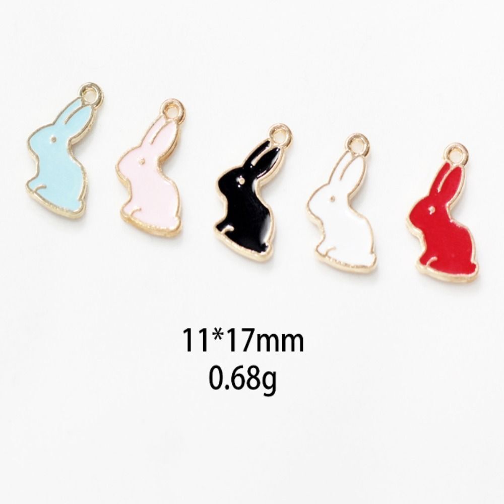Alloy Rabbit Enamel Charms 100 Pcs Enamel Alloy Rabbit For Earrings | eBay