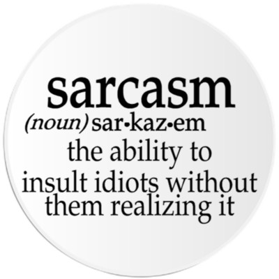 Sarcasm Definition - 3 Pack Circle Stickers 3 Inch | eBay