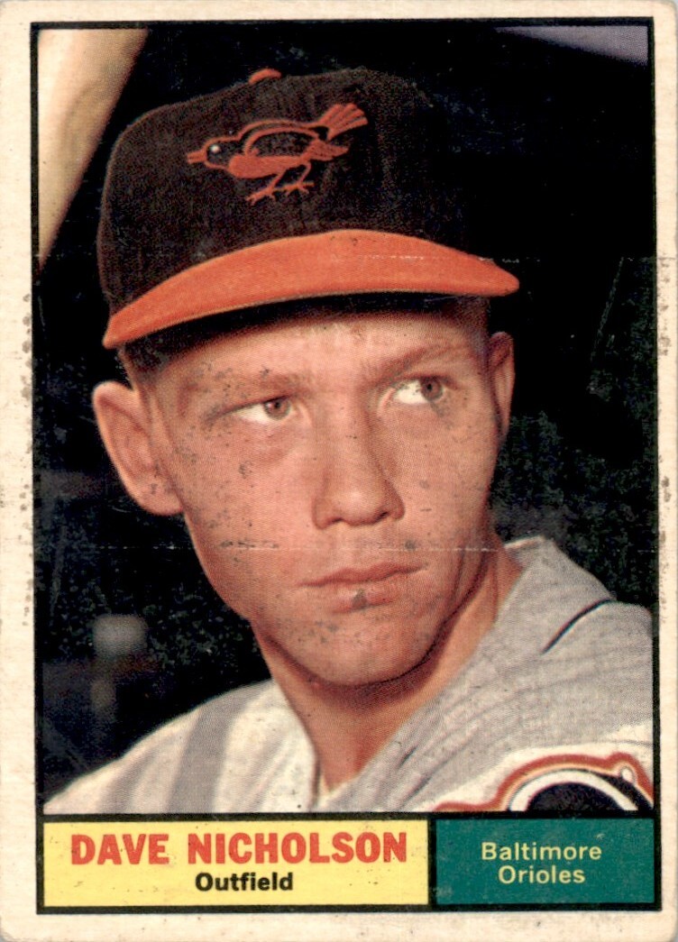 1961 Topps Baseball Dave Nicholson (A) Baltimore Orioles #182 | eBay