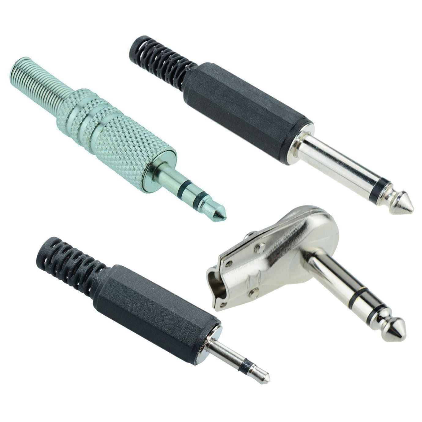 2.5mm 3.5mm 6.35mm 1/4" Audio Jack Plug Connector Adapter Mono Stereo ...