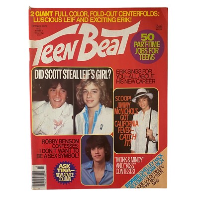 Teen Beat Magazine October 1979 Scott Baio & Leif Garrett w Poster No ...