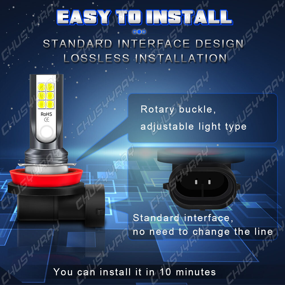 For Mercedes-Benz E350 B200 2008 2009 2010 2011 LED Headlight Bulbs+Fog ...