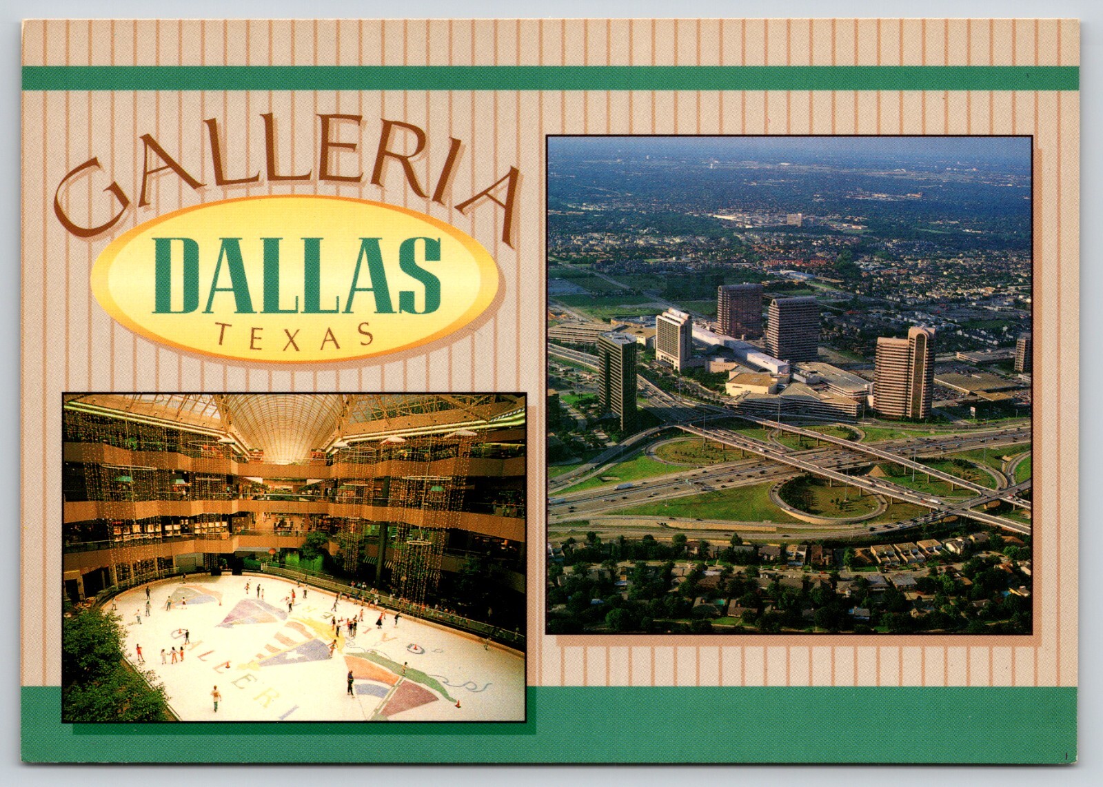 Postcard Multiview Galleria Dallas Texas Megamall Shopping Center ...