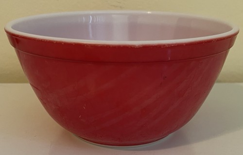Vintage PYREX Bowl # 402 Primary Color Red 1 1/2 Qt Made In USA 7 ...