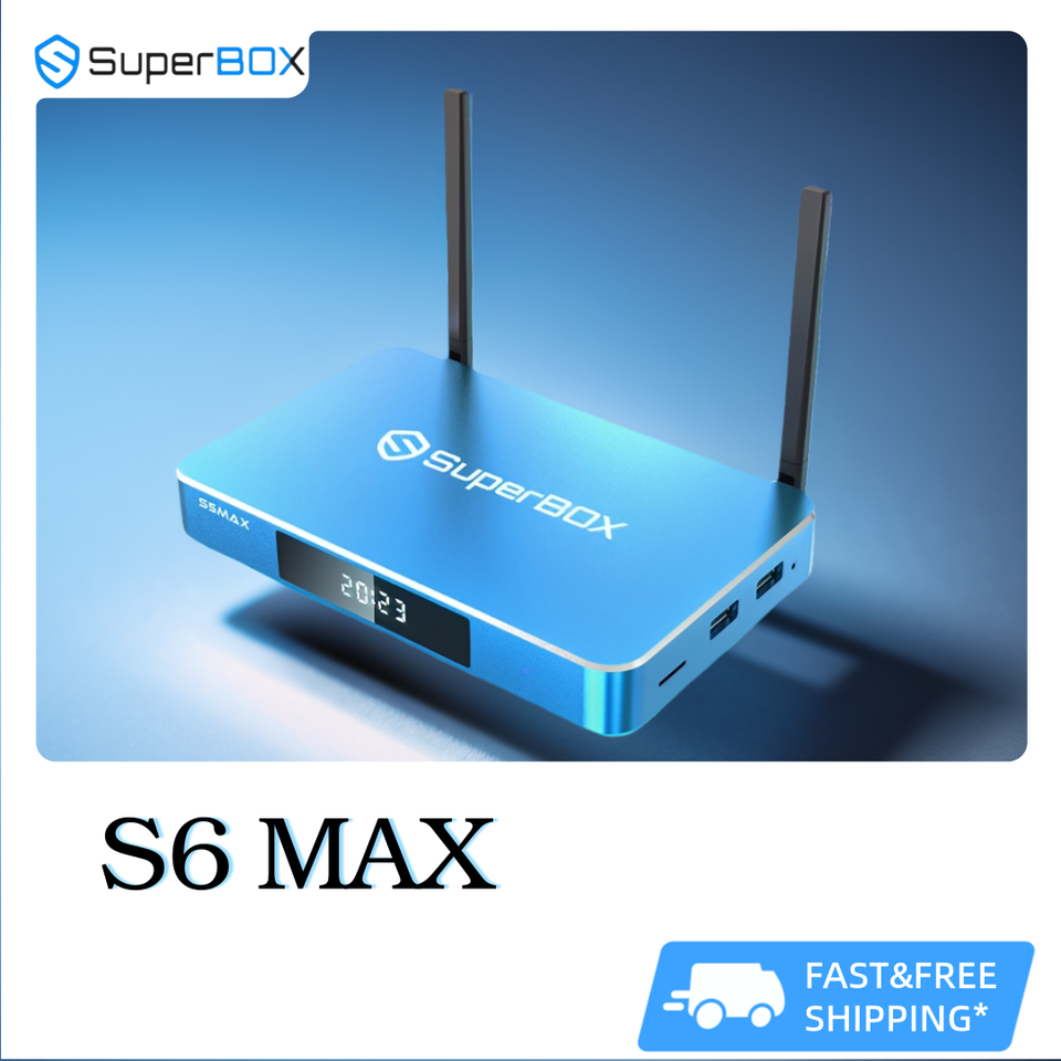 Black Blue 2025 SuperBox S6 Max Sports Loaded Never miss out Send make ...