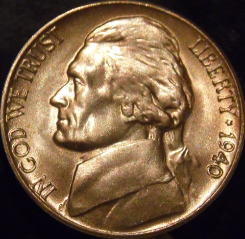 1940-D Jefferson Nickel Choice BU Uncirculated Full Step SIX Full Steps ...