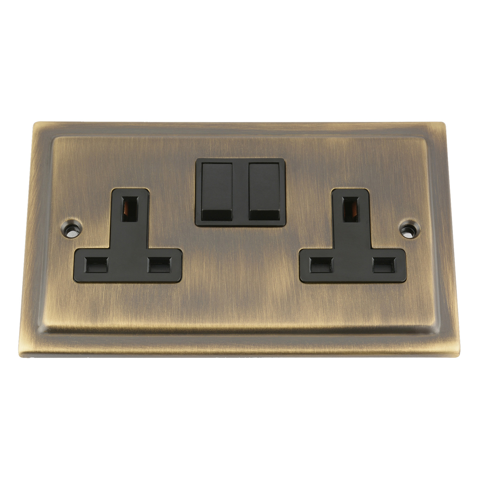 13A Wall Power Plug Socket 1 & 2 Gang Victorian Period Antique Dark ...