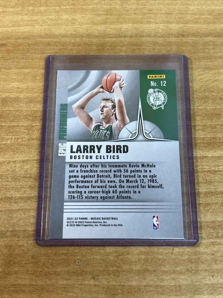 2021-22 Panini Mosaic Larry Bird Epic Performers Insert Boston Celtics ...