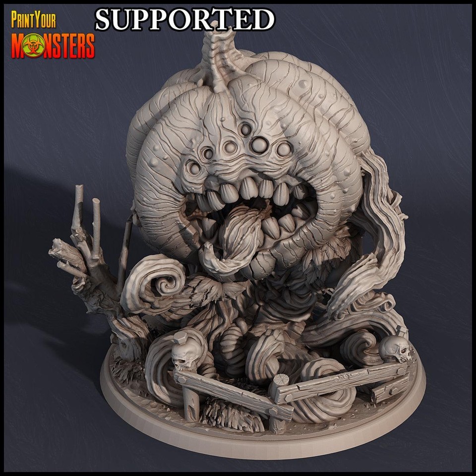3D Printed Print Your Monsters Giant Pumpkin Pumpkins Attack Pack 28mm - 32mm | eBay