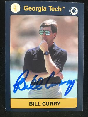Bill Curry Georgia Tech -Packers-Colts-Oilers-Rams Autographed Card | eBay