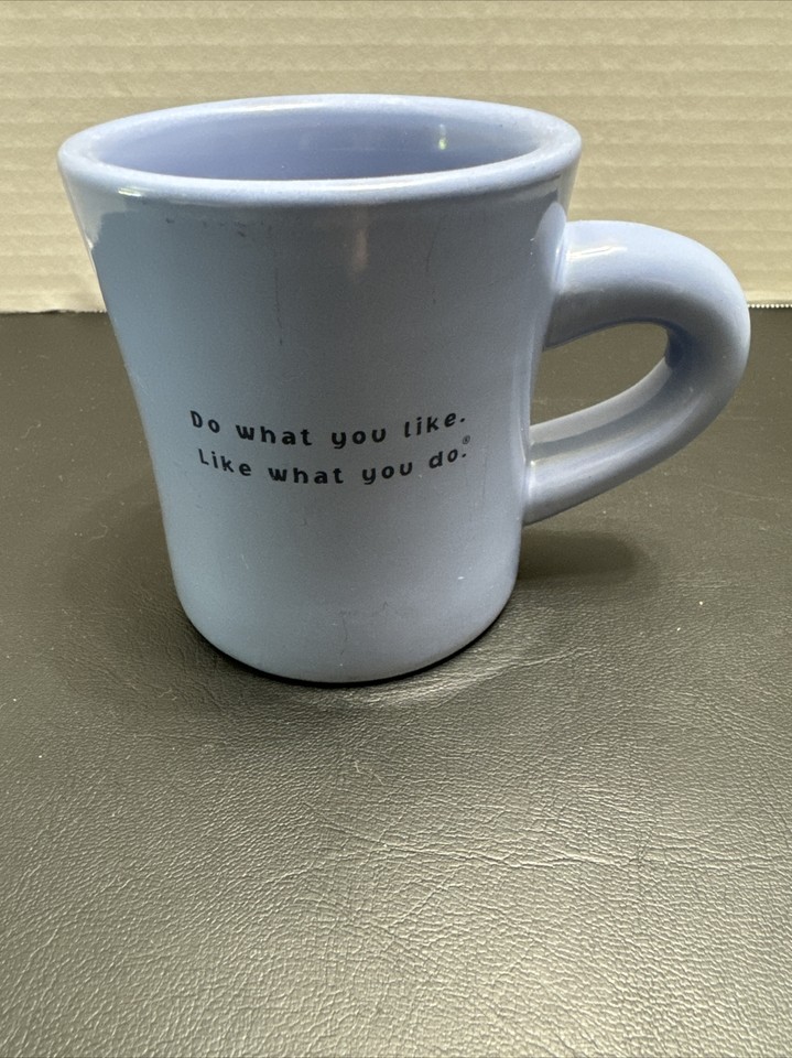 LIFE IS GOOD Light Blue COFFEE MUG Cup White DAISY | eBay