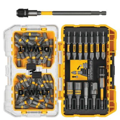 DeWALT 60-PC SCREWDRIVING BIT SET Locking Magnetic Holder Socket ...