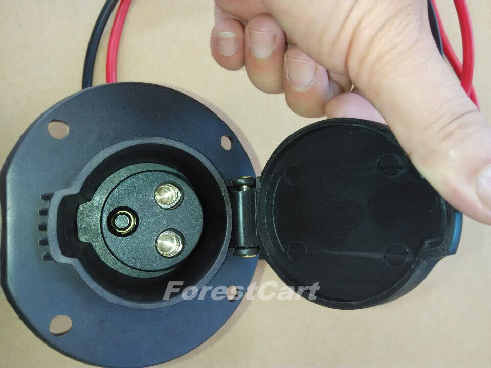 Golf Cart DC Unbreakable Charger Outlet & Plug 36/48V, for Clubcar EZGO ...