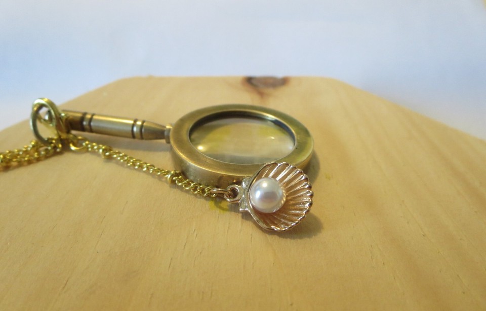 Steampunk Necklace Magnifying Glass bird Necklace Monocle pendant Magnifying | eBay