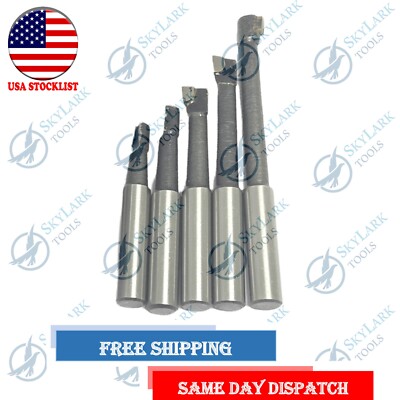 CARBIDE BORING BAR SET 8MM/5PC BORING HEAD TOOLS HARD ALLOY SHANK | eBay