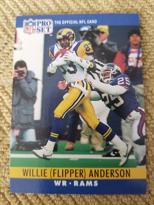 Willie (Flipper) Anderson L.A. Rams Wide Receiver Card #162 Pro Se | eBay