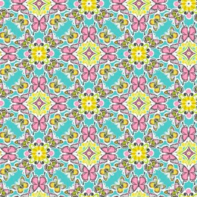 Blend Textiles Field Day Butterfly Kaleidoscope Overcast Fabric By The ...