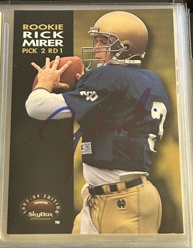 Rick Mirer 1993 Skybox Premium Rookie Signature Signed Autograph AUTO ...
