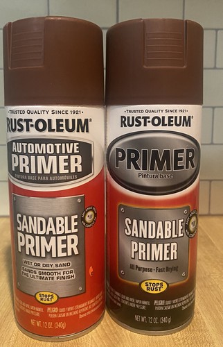 Rust-Oleum 249419 Automotive Sandable Primer Spray Paint Red,12 Fl Oz ...
