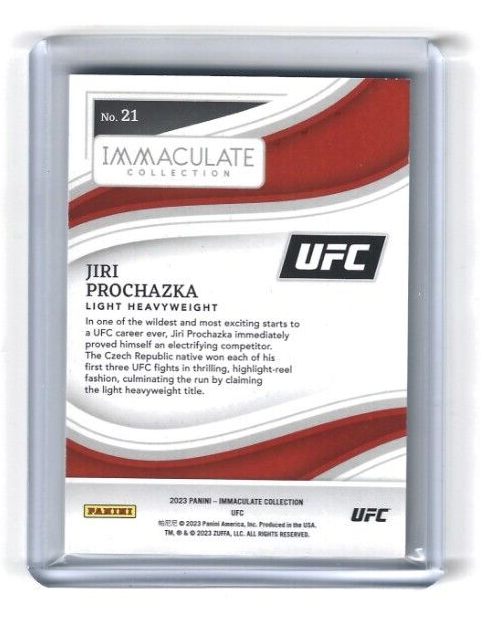 2023 UFC Immaculate Jiri Prochazka 02/50 #21 | eBay