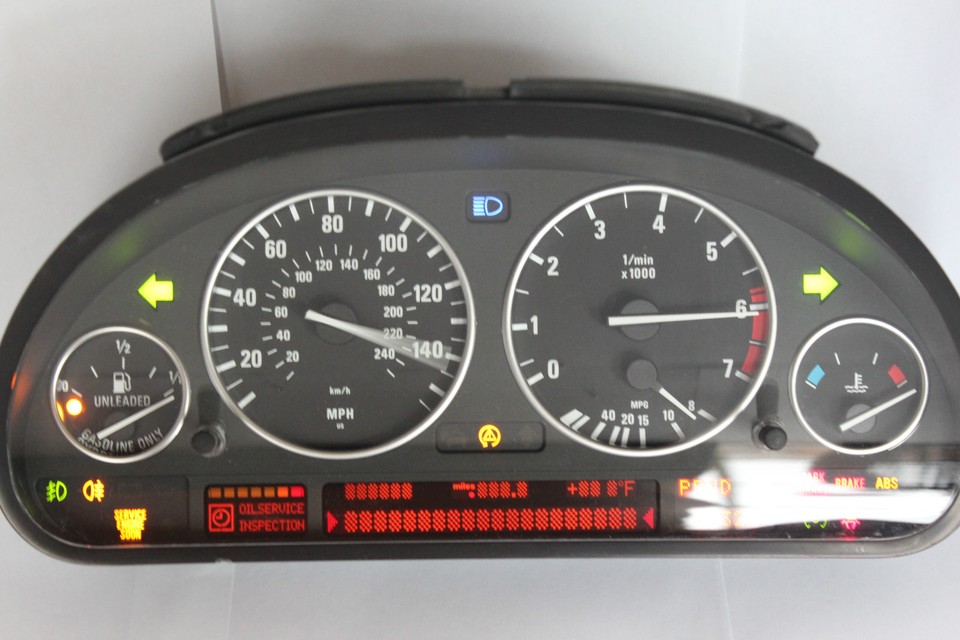 0 Miles Virgin Remanufactured BMW E39 5-ser Instrument Cluster w ...